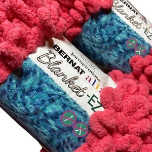 2 Skeins Bernat Alize Blanket EZ Candy Pink Loop Yarn 6.4 Oz - Etsy