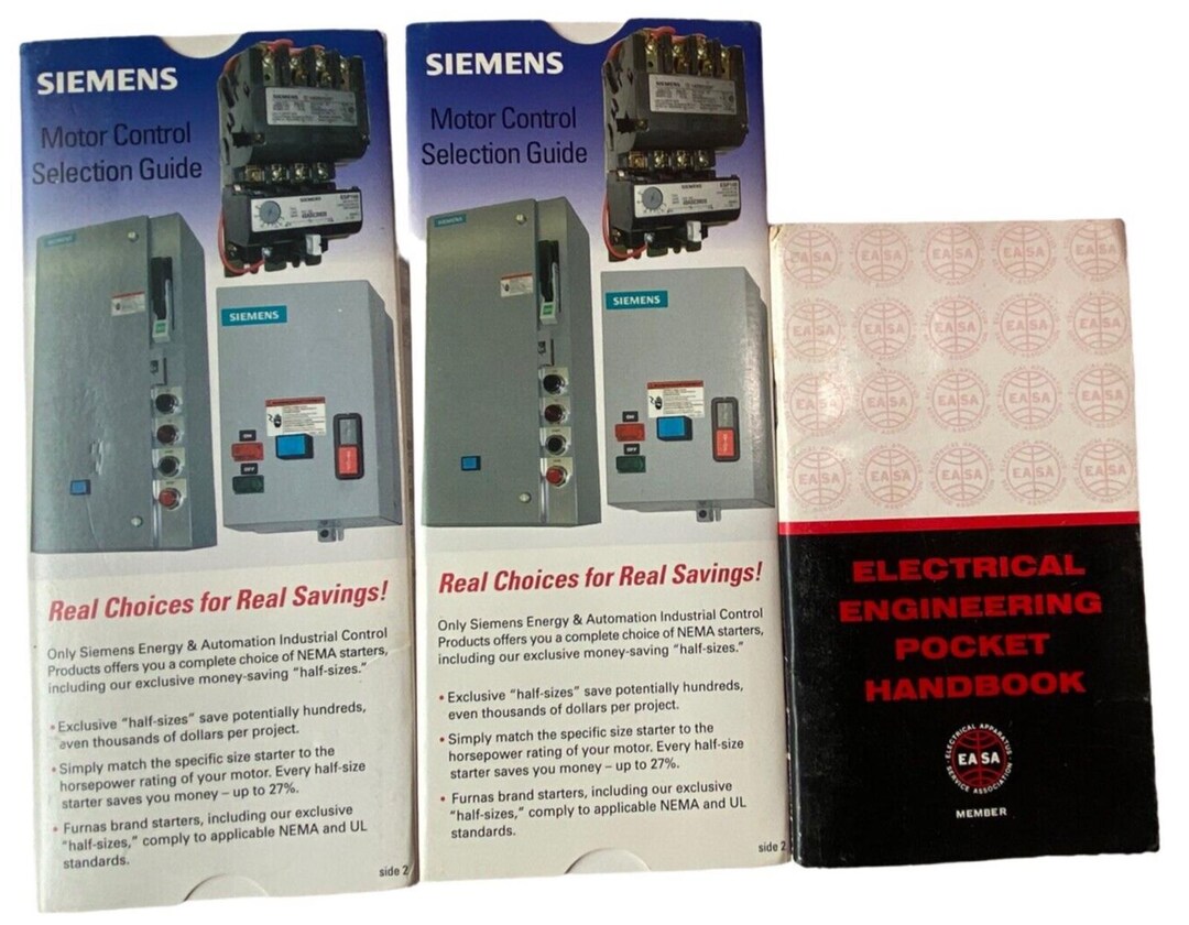Electrical Engineering Pocket Handbook USA Vintage 90s & 2 Siemens ...