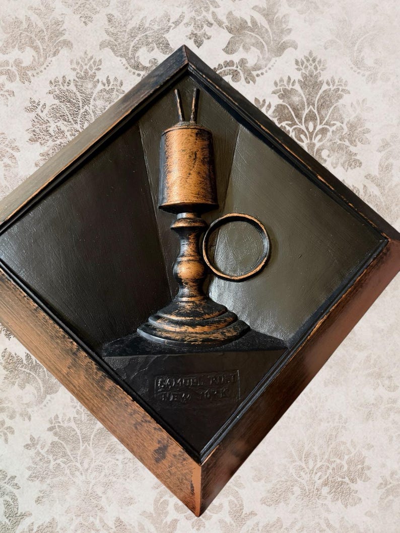 Vintage Bailey & Putnam Colonial Faux Copper Wall Plaques Set of 2 C ...