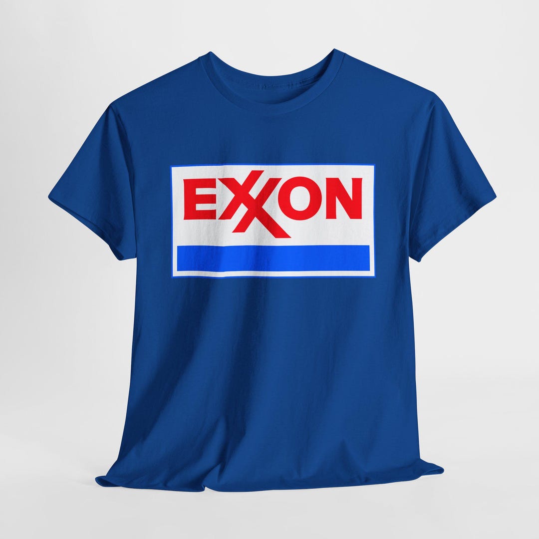 Retro Exxon Logo - Unisex Heavy Cotton T-shirt, Vintage Oil Brand Shirt ...