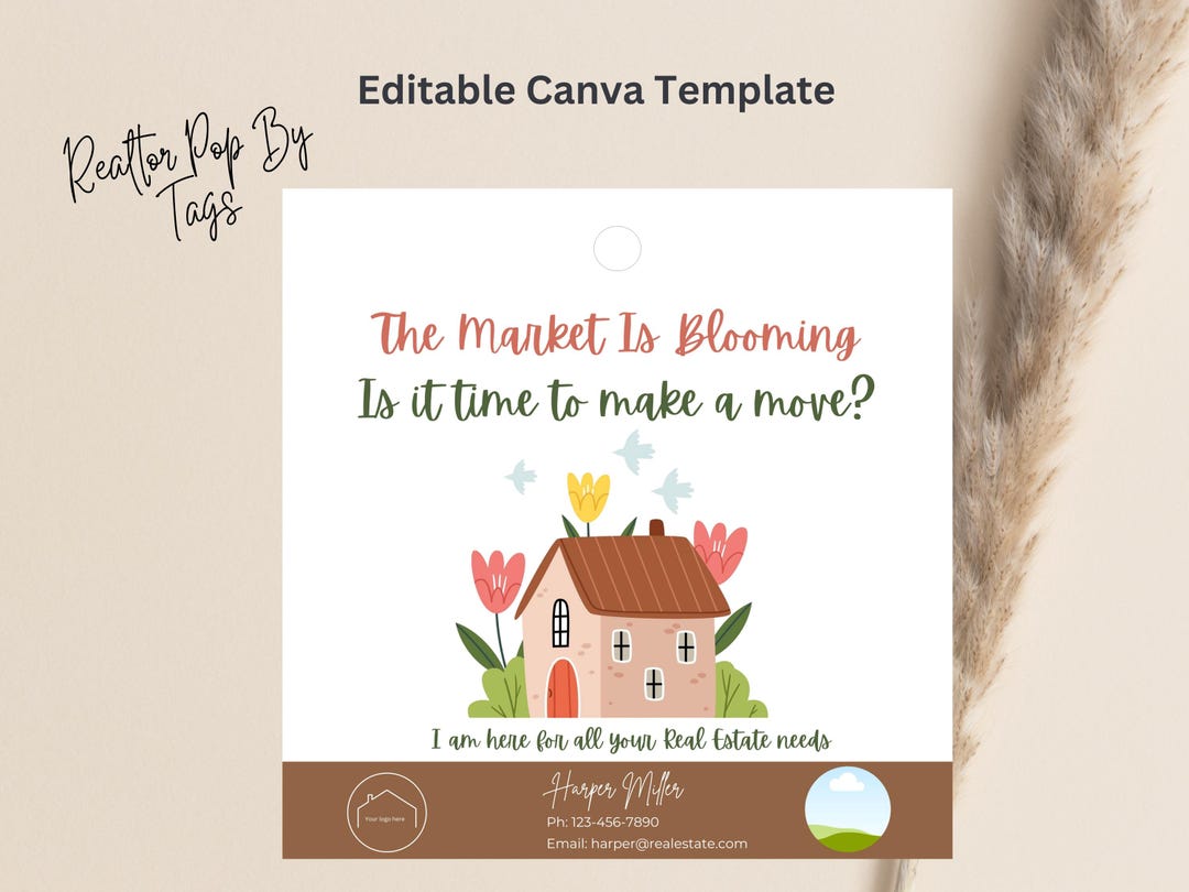 Realtor Spring Blooming Pop by Tag, Spring Realtor Marketing, Spring ...