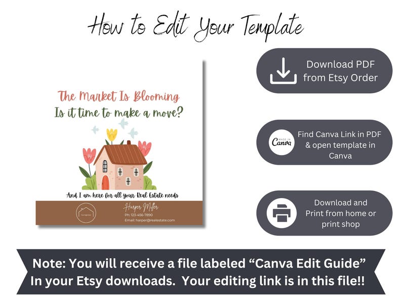 Realtor Spring Blooming Pop by Tag, Spring Realtor Marketing, Spring ...