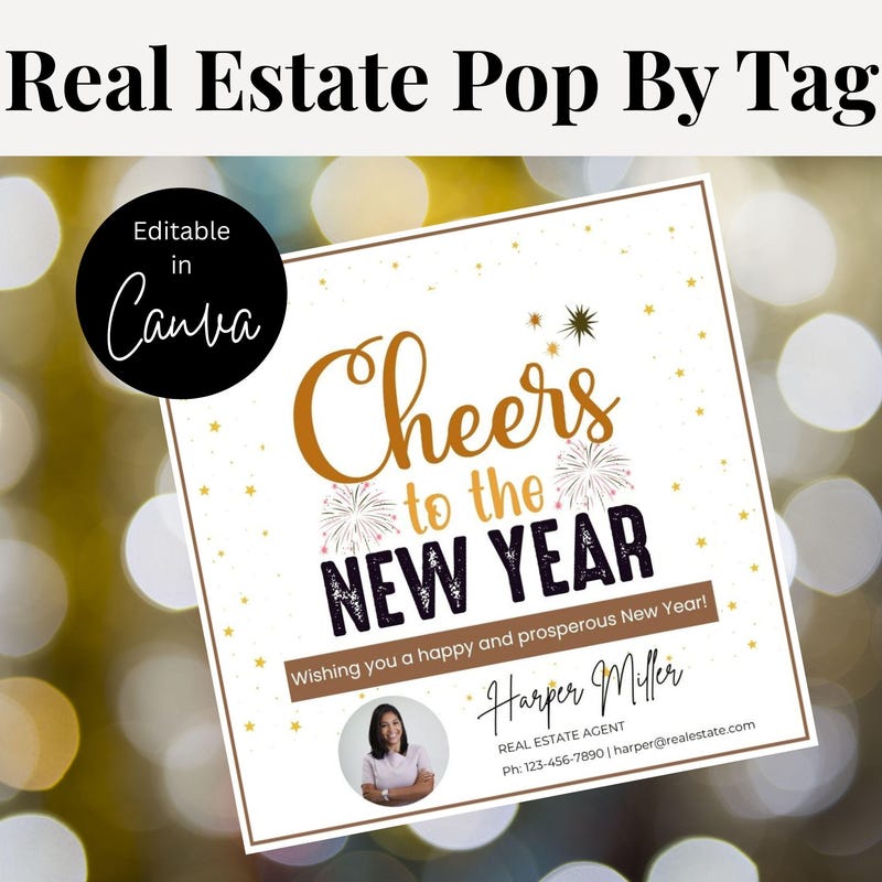 New Years Pop Tag - Etsy
