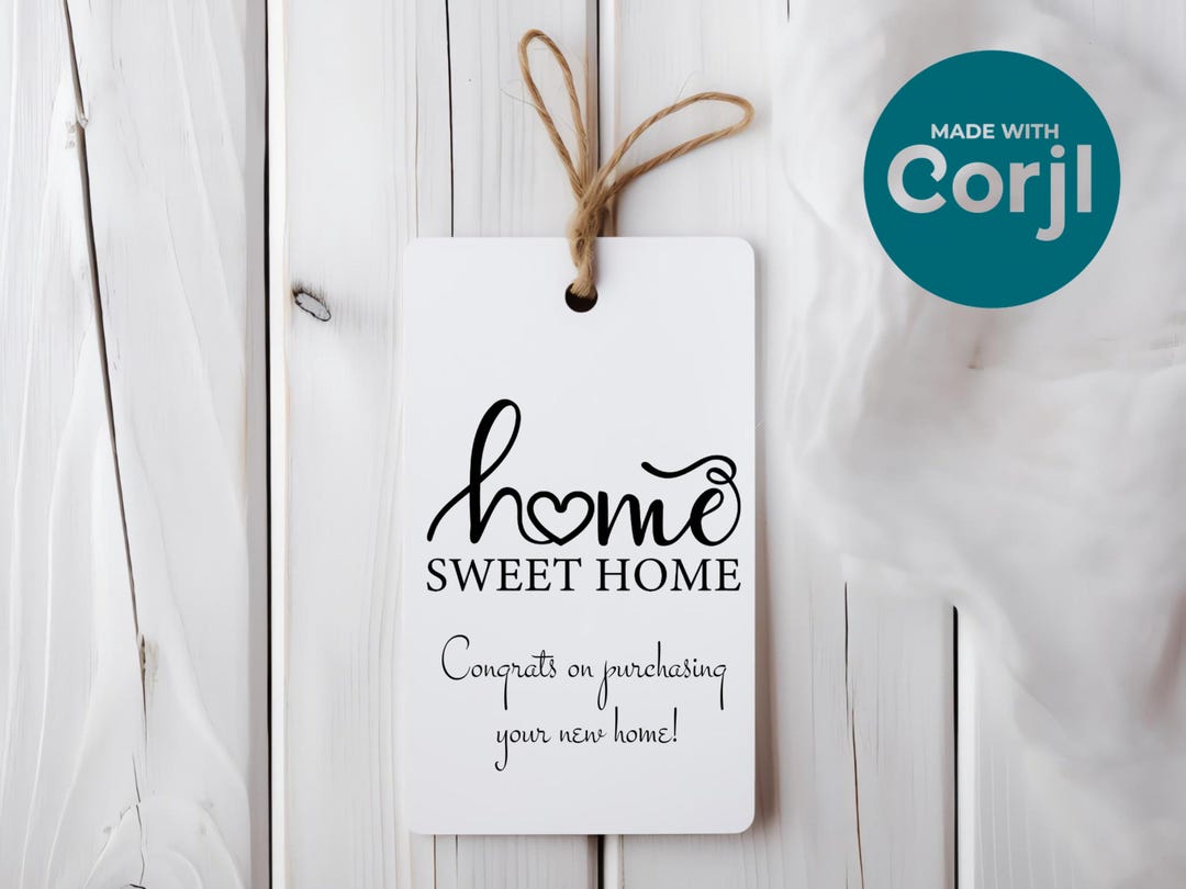 Home Sweet Home, Real Estate Gift Tag, Housewarming Tag, Realtor ...