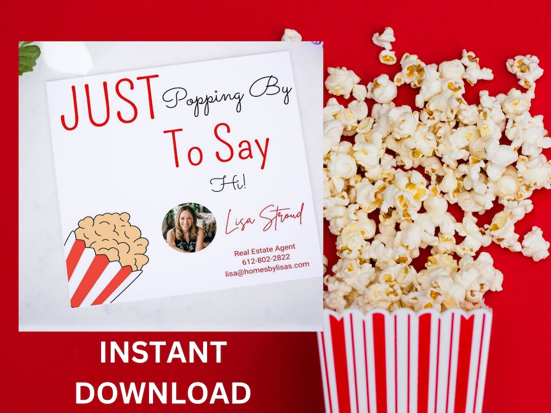 Just Popping by to Say Hi Tag | Realtor Pop by Tags | Real Estate ...