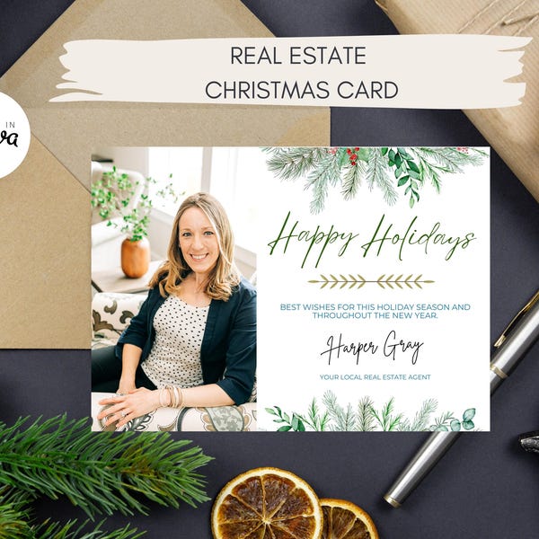 Realtor Christmas Cards - Etsy