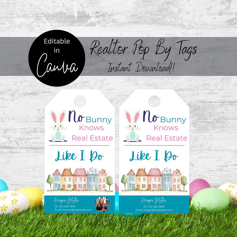 Realtor Easter Tags - Etsy