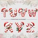 Christmas Candy Cane Alphabet, Clipart Bundle, Christmas Font, Candy ...