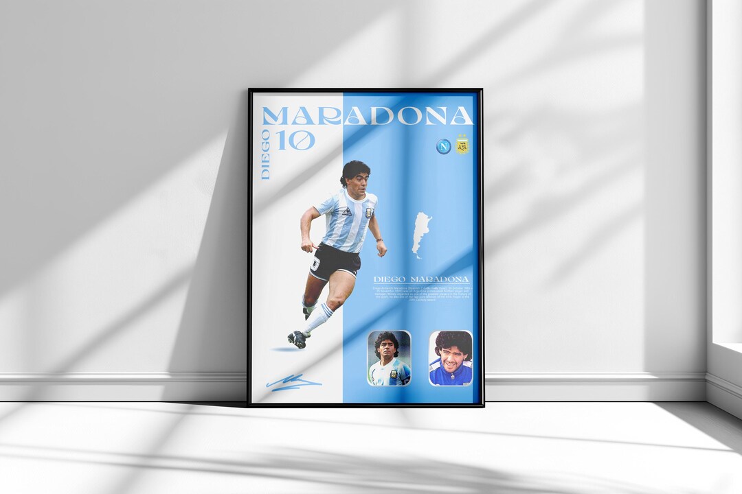 Printable Diego Maradona Napoli Digital Print, Soccer Wall Art Gift - Etsy