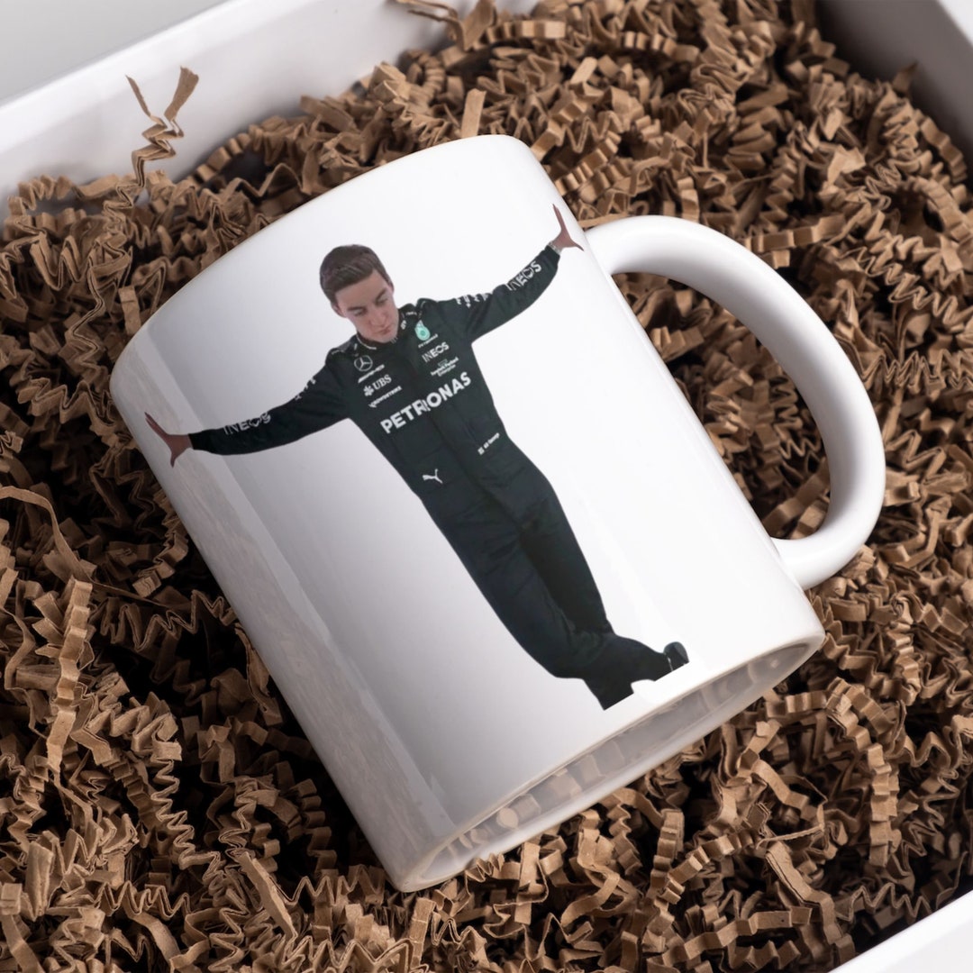 George Russell Pose Mug, F1 Meme Ceramic Mug, George Russell Meme Mug ...