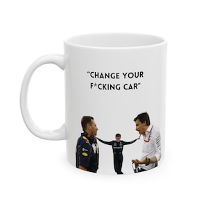 Change You Car F1 Mug, F1 Meme Mug, George Russell Pose Meme Mug, Funny ...