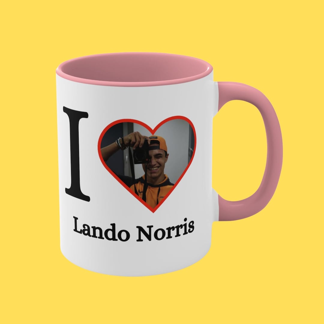 Lando Norris Mug, I Heart Lando Norris Mug, Formula 1 Mug, Gift for ...