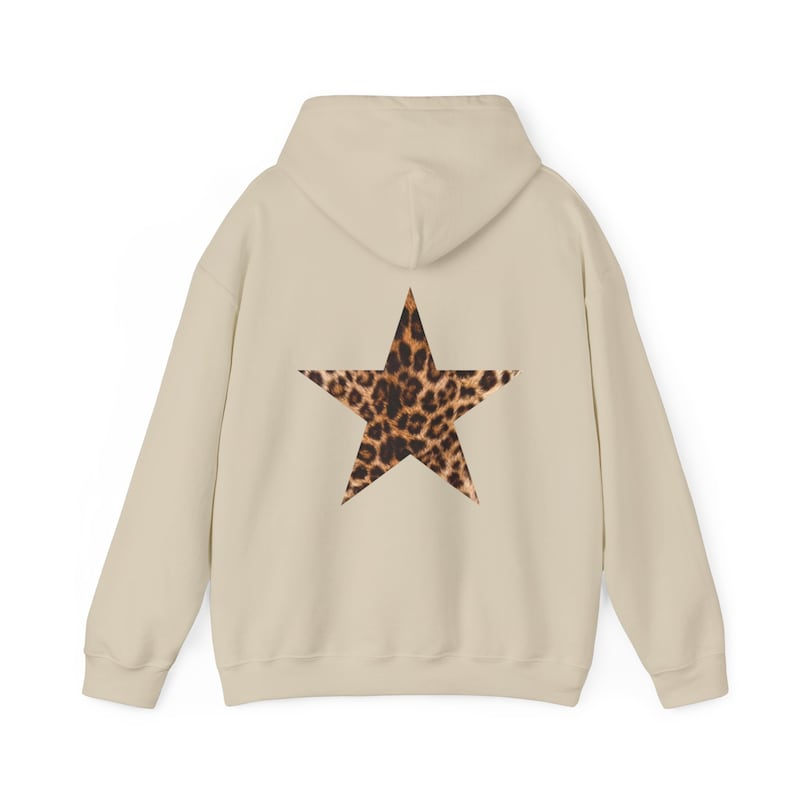 Cheetah Star Print Hoodie - Etsy