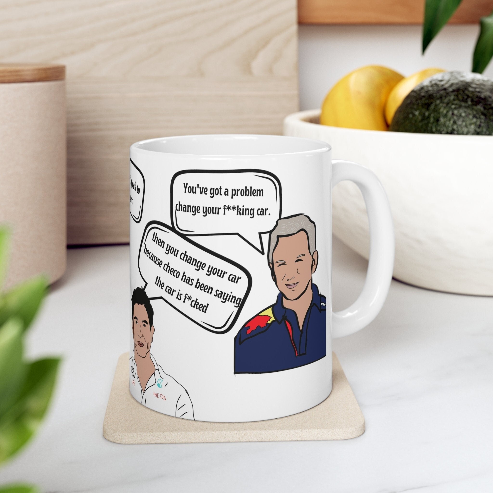 Change Your Car F1 Mug, F1 Meme Mug, Toto Wolff and Christian Horner ...
