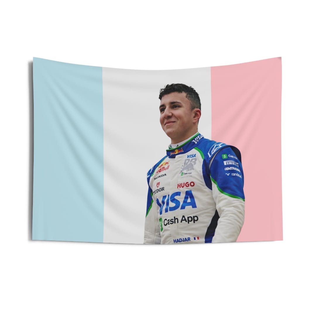 Isack Hadjar Flag, Pink F1 Flag, 36"x26" F1 Tapestry, Formula 1 Flag ...