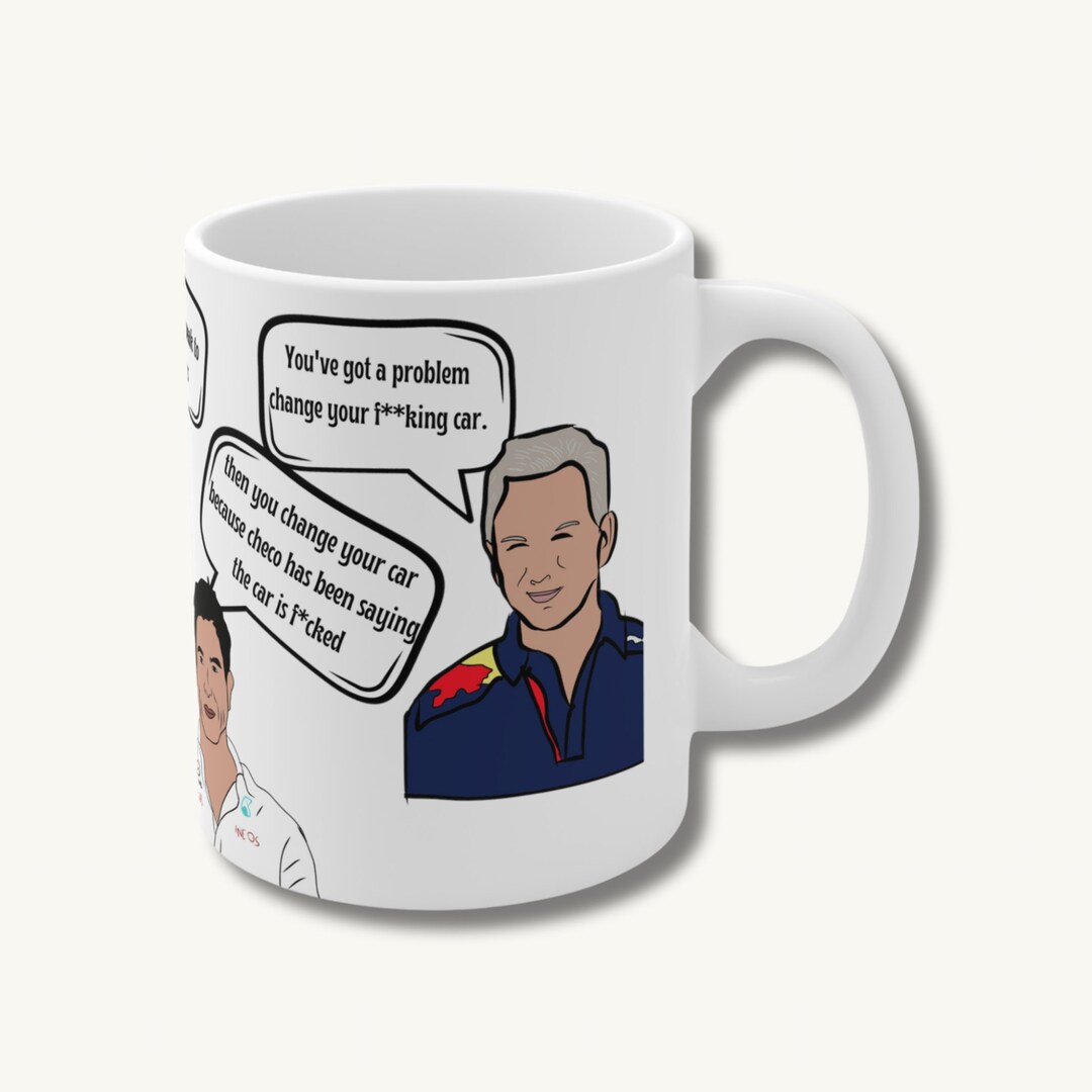 Change Your Car F1 Mug, F1 Meme Mug, Toto Wolff and Christian Horner ...