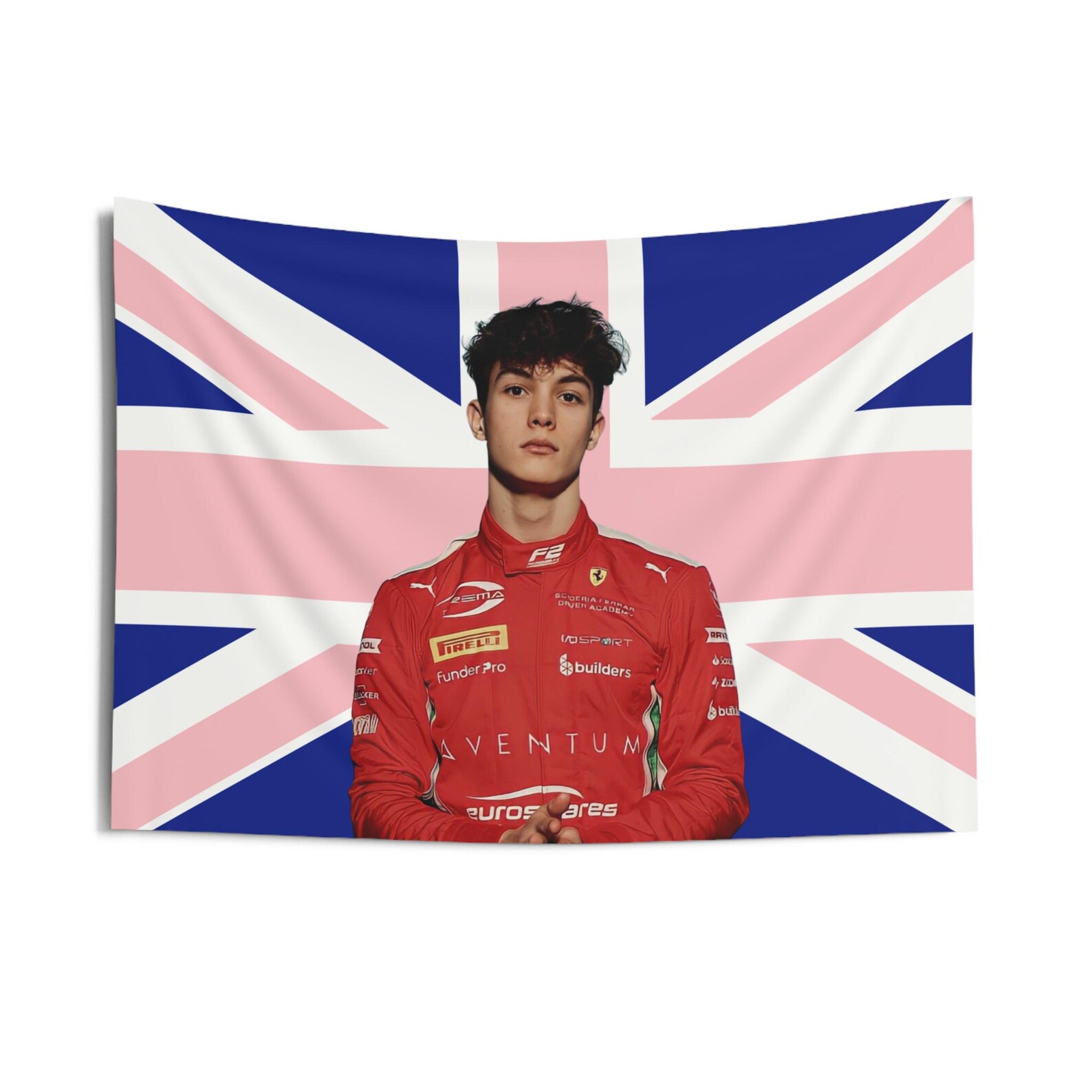 Oliver Bearman Flag, Pink F1 Flag, Oliver Bearman Indoor Wall Tapestry ...