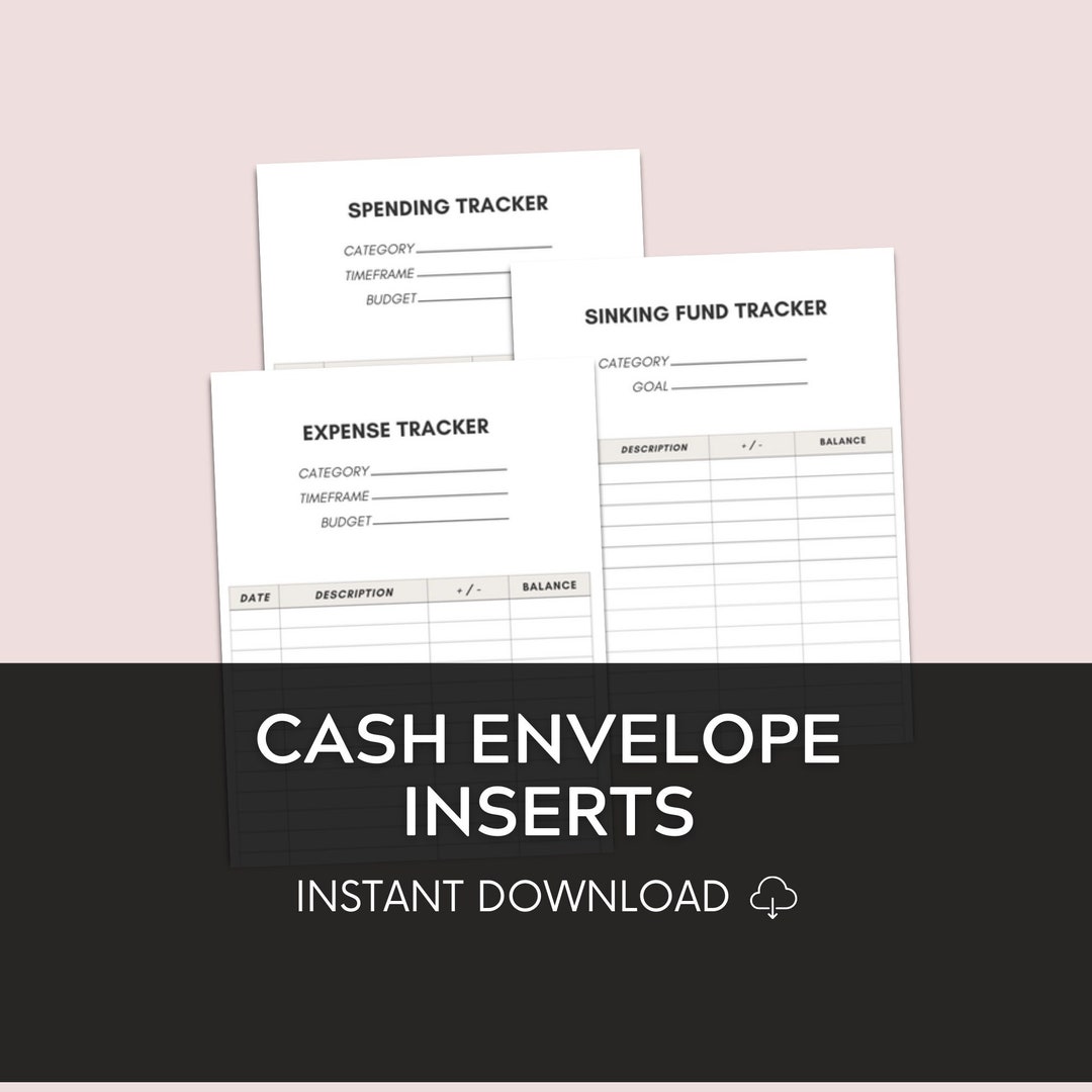 CASH ENVELOPE Inserts Printable, Sinking Funds, Expense and Spending ...