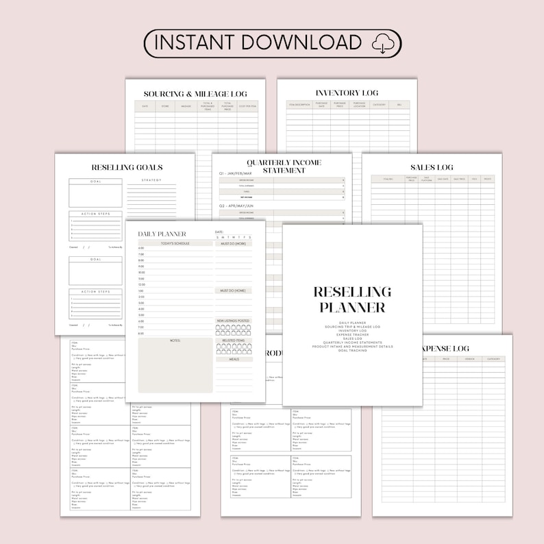 RESELLING Sales, Inventory, Expenses Tracking Intake Measurements ...