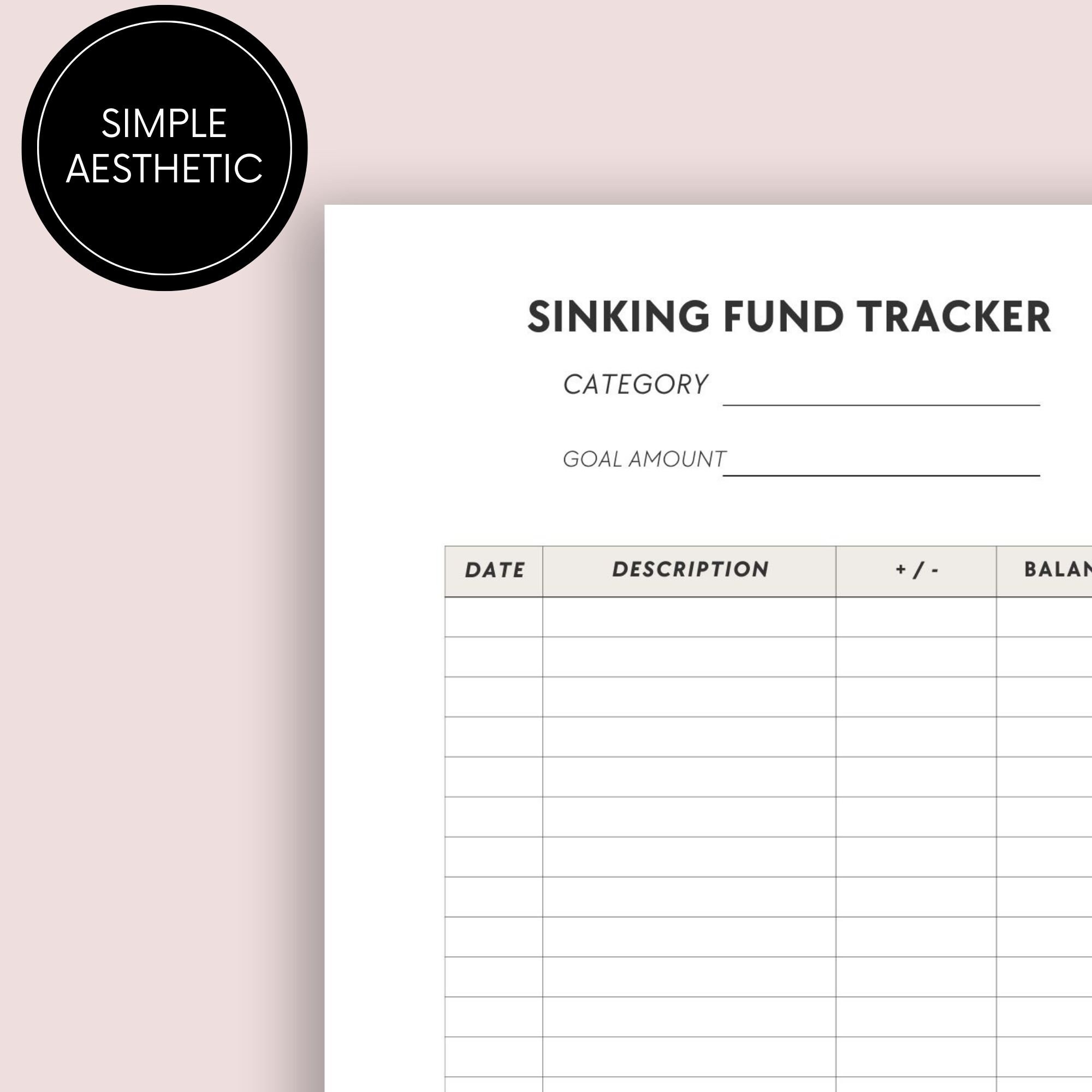 CASH ENVELOPE Inserts Printable, Sinking Funds, Expense and Spending ...