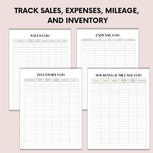 RESELLING Sales, Inventory, Expenses Tracking Intake Measurements ...