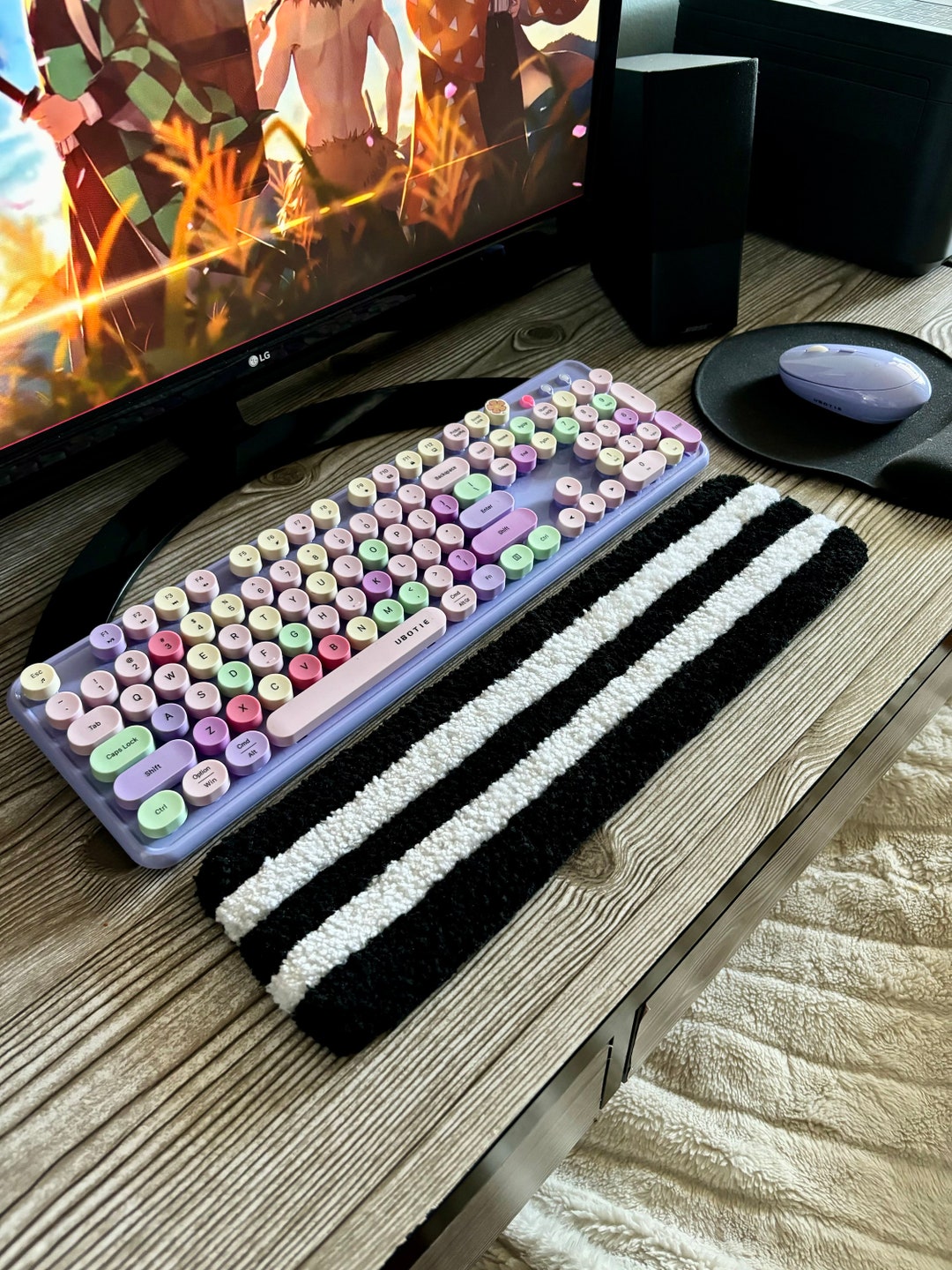 OBANAI IGURO Tufted Desk Rug, Serpent Snake Hashira Wrist Rest, Demon ...