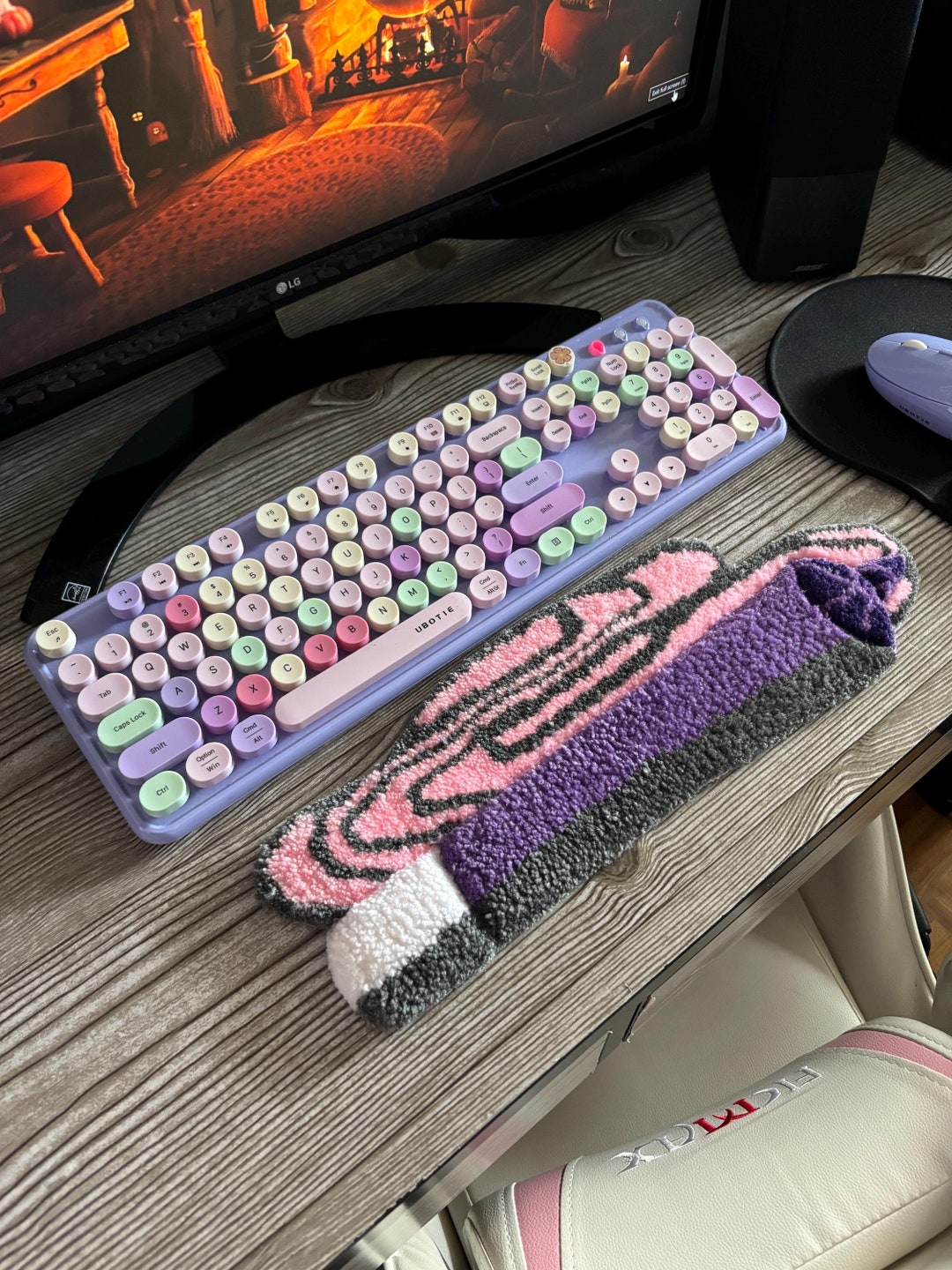 Tufted Pastel Blunt Wrist Rest, Handmade 420 Desk Accessory, Weed Lover ...
