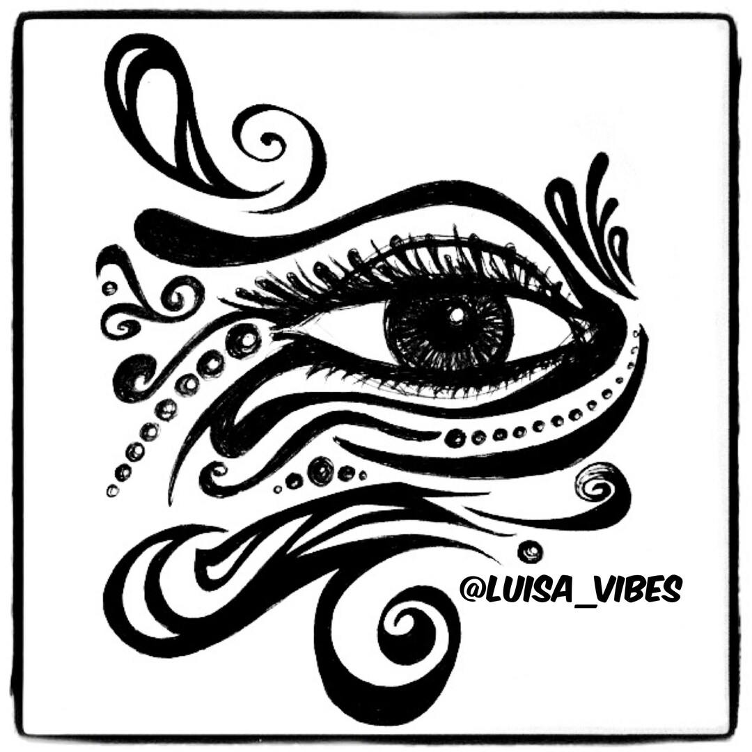 Black & White Eye Logo Sticker - Luisa Baptista Original Art - Etsy