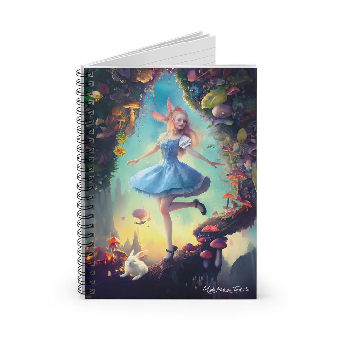 Alice in Wonderland Spiral Notebook – Fantasy Art Journal - Etsy