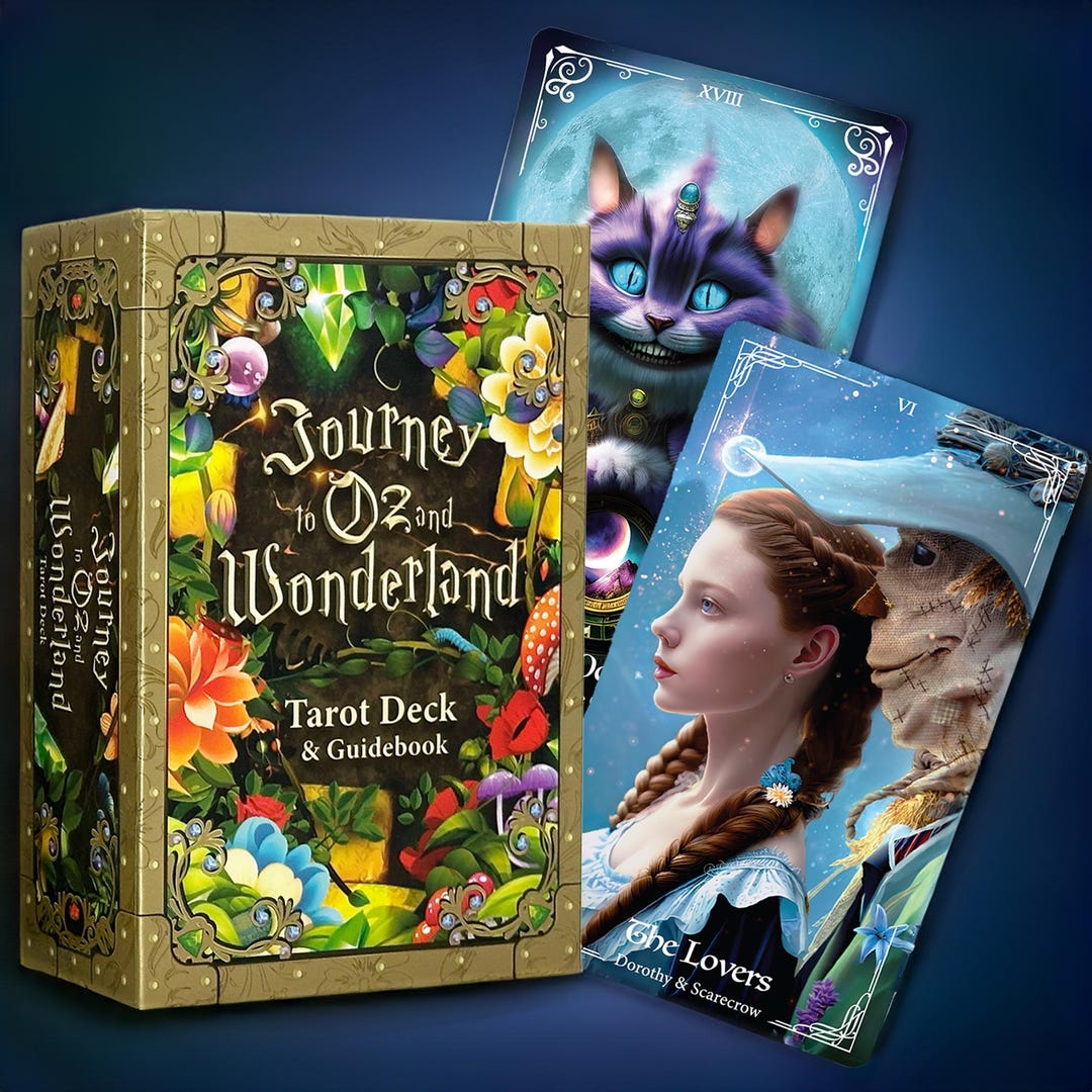 Indie Tarot Deck, Guidebook 1 Mat 'journey to Oz and Wonderland ...