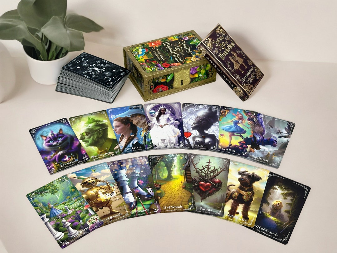 Indie Tarot Deck & Guidebook journey to Oz and Wonderland Oracle Cards ...
