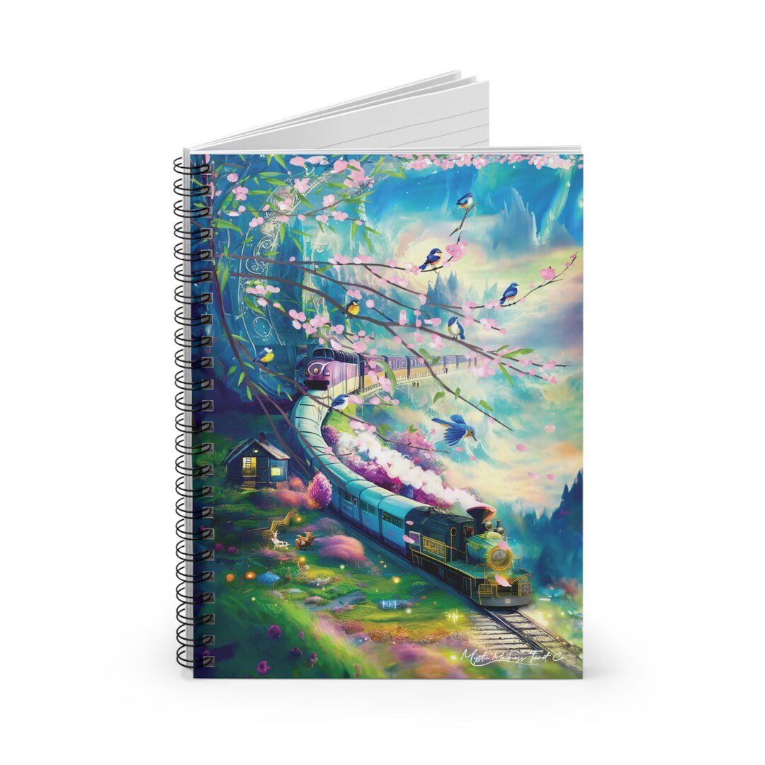 Alice in Wonderland Notebook – Looking Glass Railway, Cherry Blossoms ...
