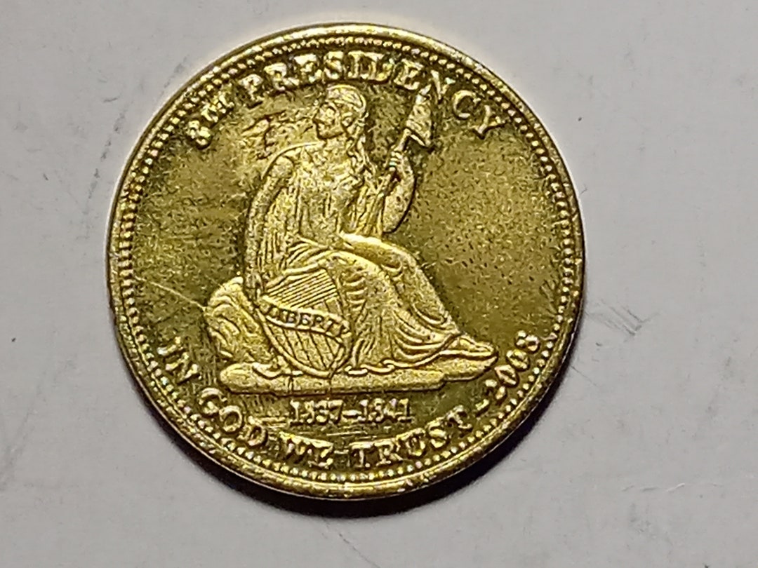 US 1837-1841 8th PRESIDENT Ten GOLD Dollar Fantasy Coin Replica in ...