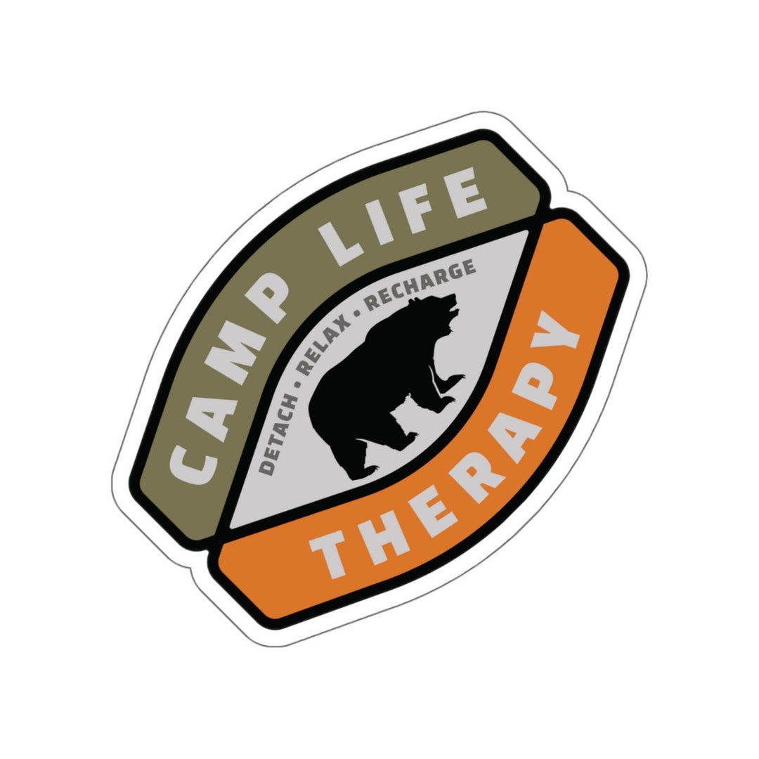 Badge and Bear Die-cut Sticker Rv Decals, Motorhome, Van Decal, Camping ...