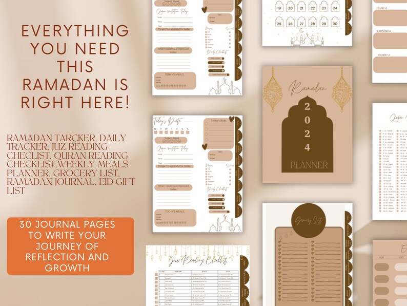 Ramadan Planner 2024, Digital Ramadan Planner, Ramadan Planner ...