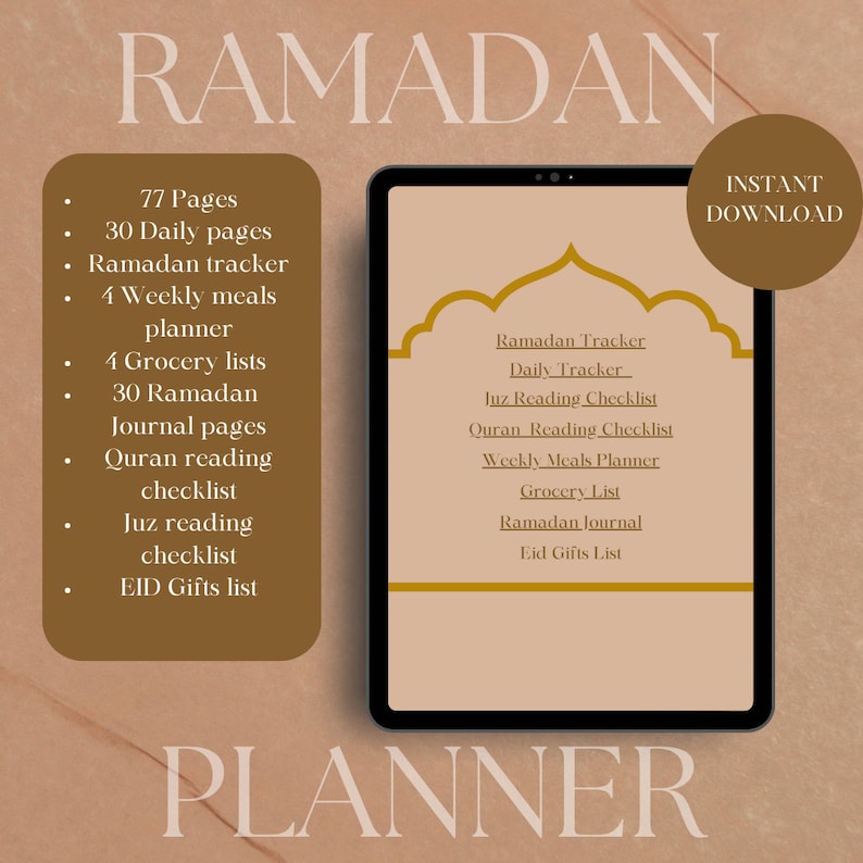 Ramadan Planner 2024, Digital Ramadan Planner, Ramadan Planner ...