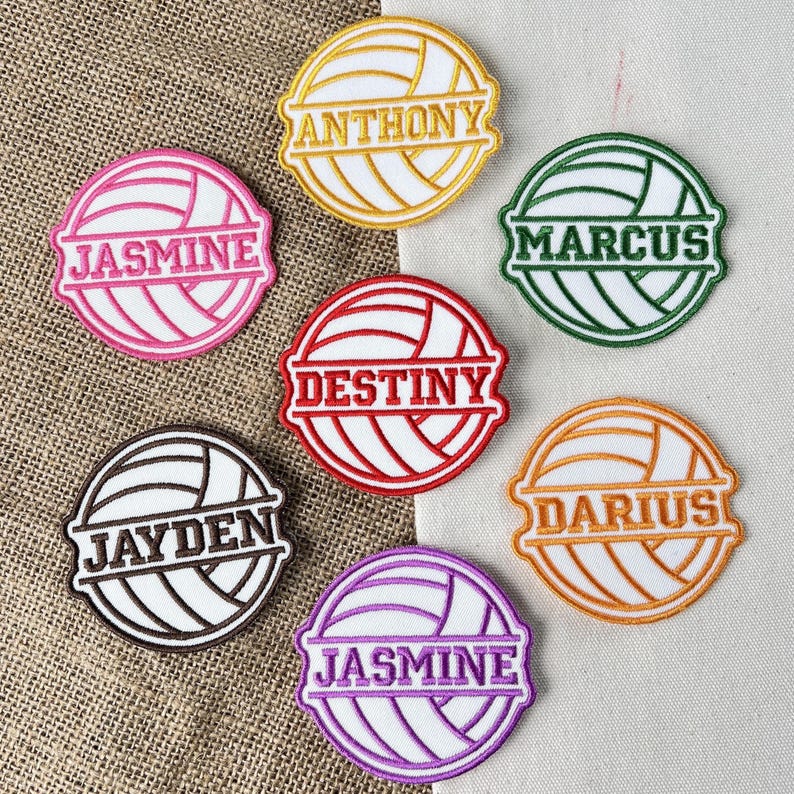 Personalized Volleyball Patch – Custom Embroidered Name, Iron on or Sew ...