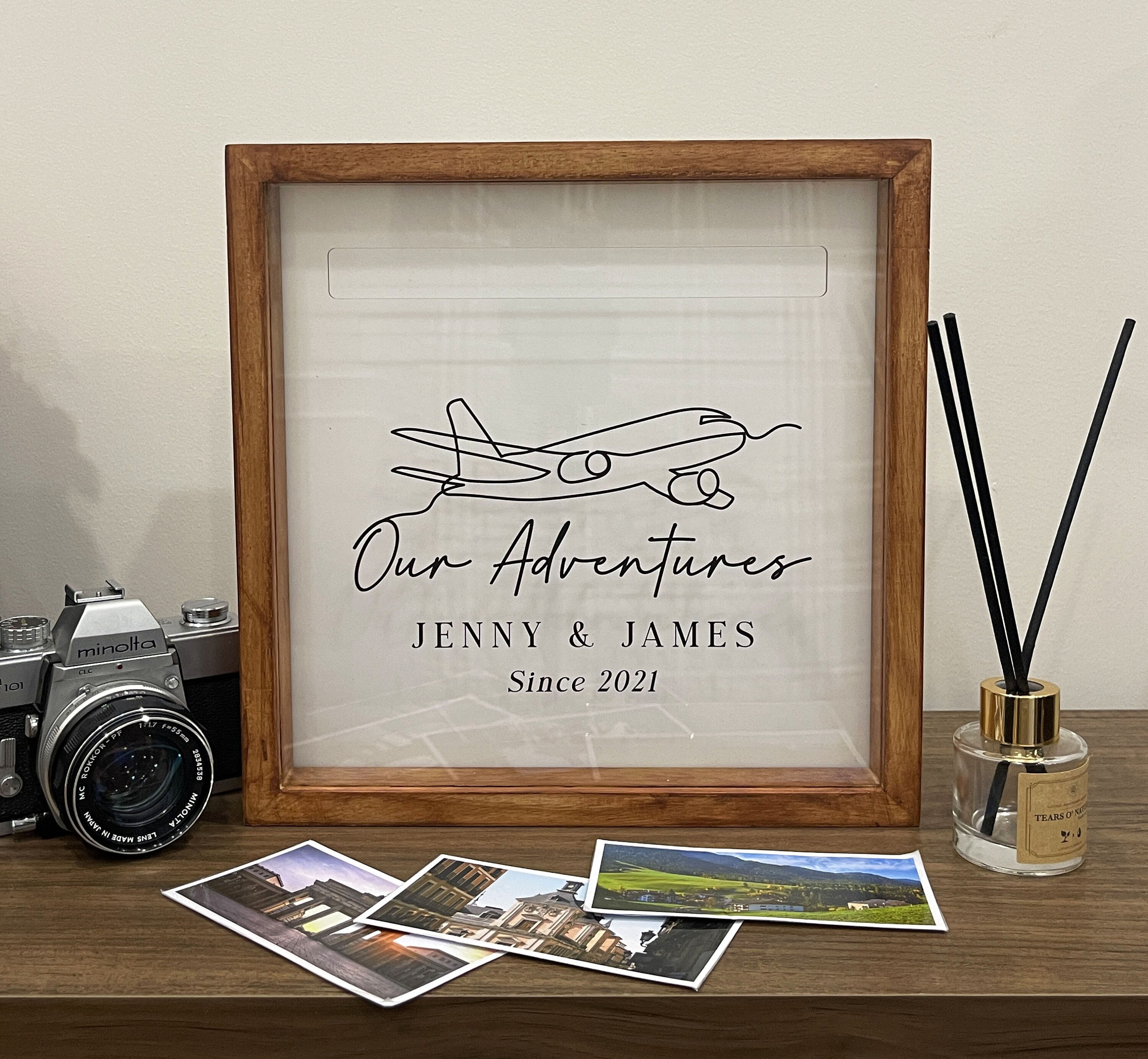 Couple Travel Memory Box, Custom Adventure Archive Box, Memory Wooden ...