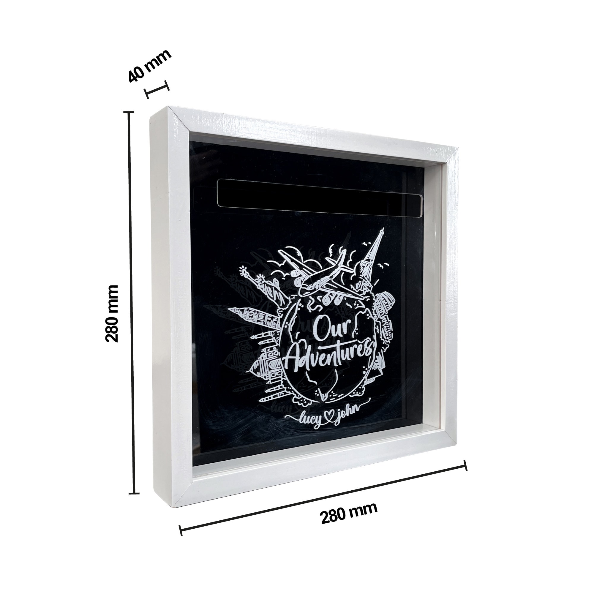 Custom Couple Travel Memory Box, Adventures Box, Anniversary Wooden ...