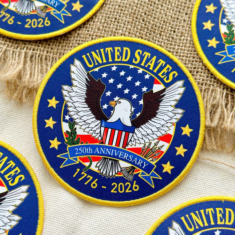 1776–2026 USA 250th Patch, 250 Years of Freedom Patriotic Patch - Etsy