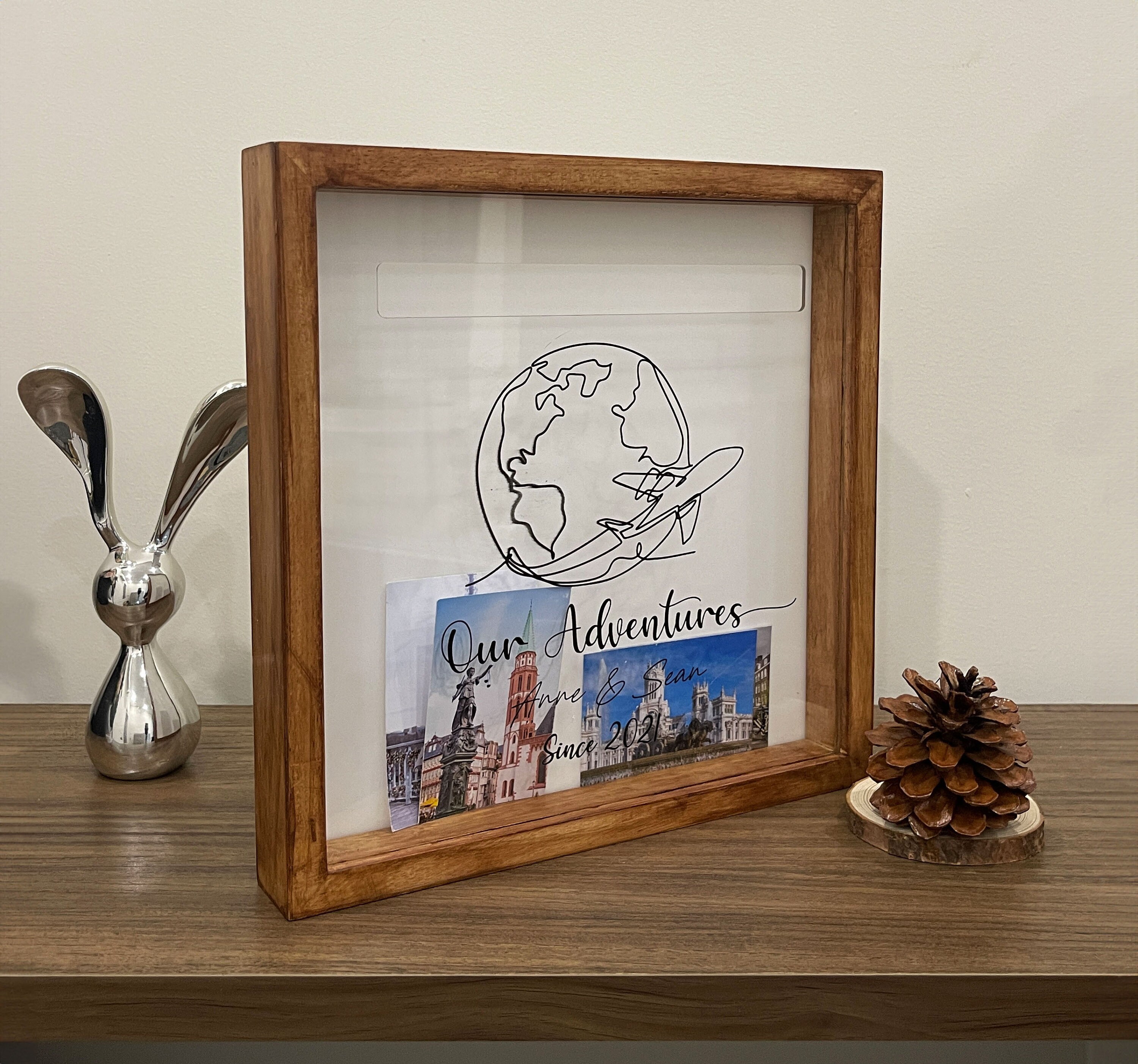 Couple Travel Memory Box, Custom Adventure Archive Box, Memory Wooden ...