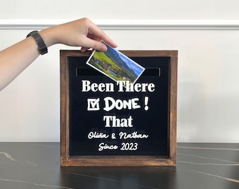 Couple Adventure Archive Box, Personalized Adventure Memory Box, Wood ...