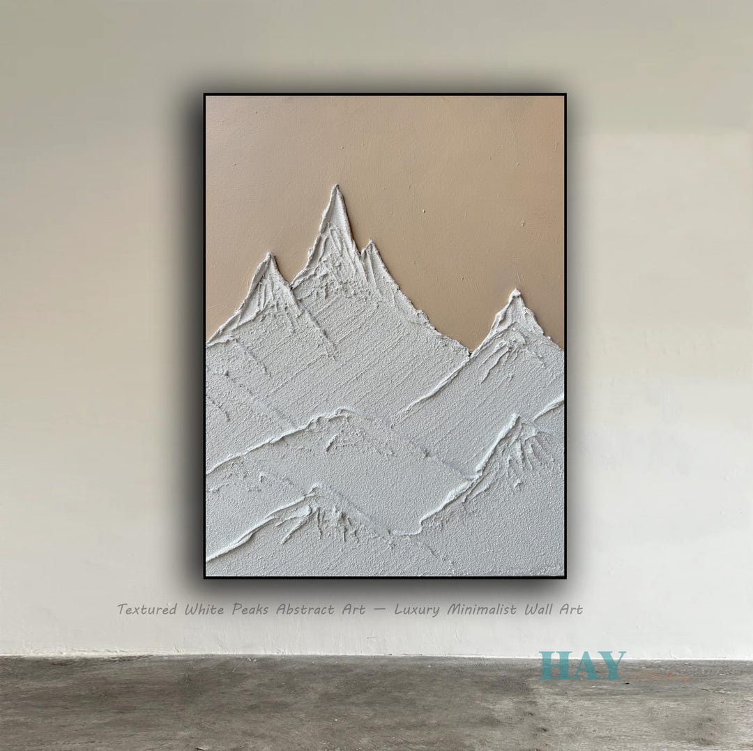 Large-scale Home Decor Painting: Sandstone and Snow Mountain Texture ...