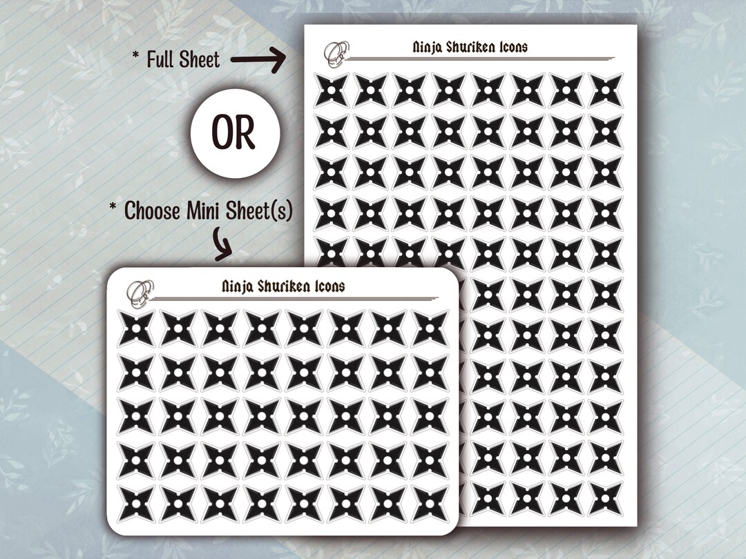 Ninja Shuriken Sticker Shuriken Envelope Sealer Naruto Shuriken Icons ...