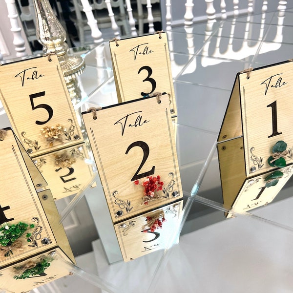 Birch Table Numbers - Etsy