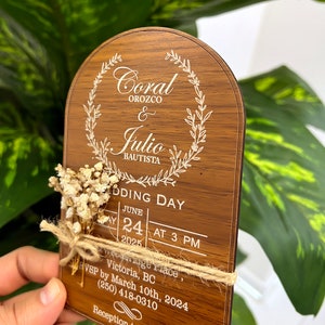 Wooden Wedding Invitation Wooden Invitations Wooden Invitation Set ...