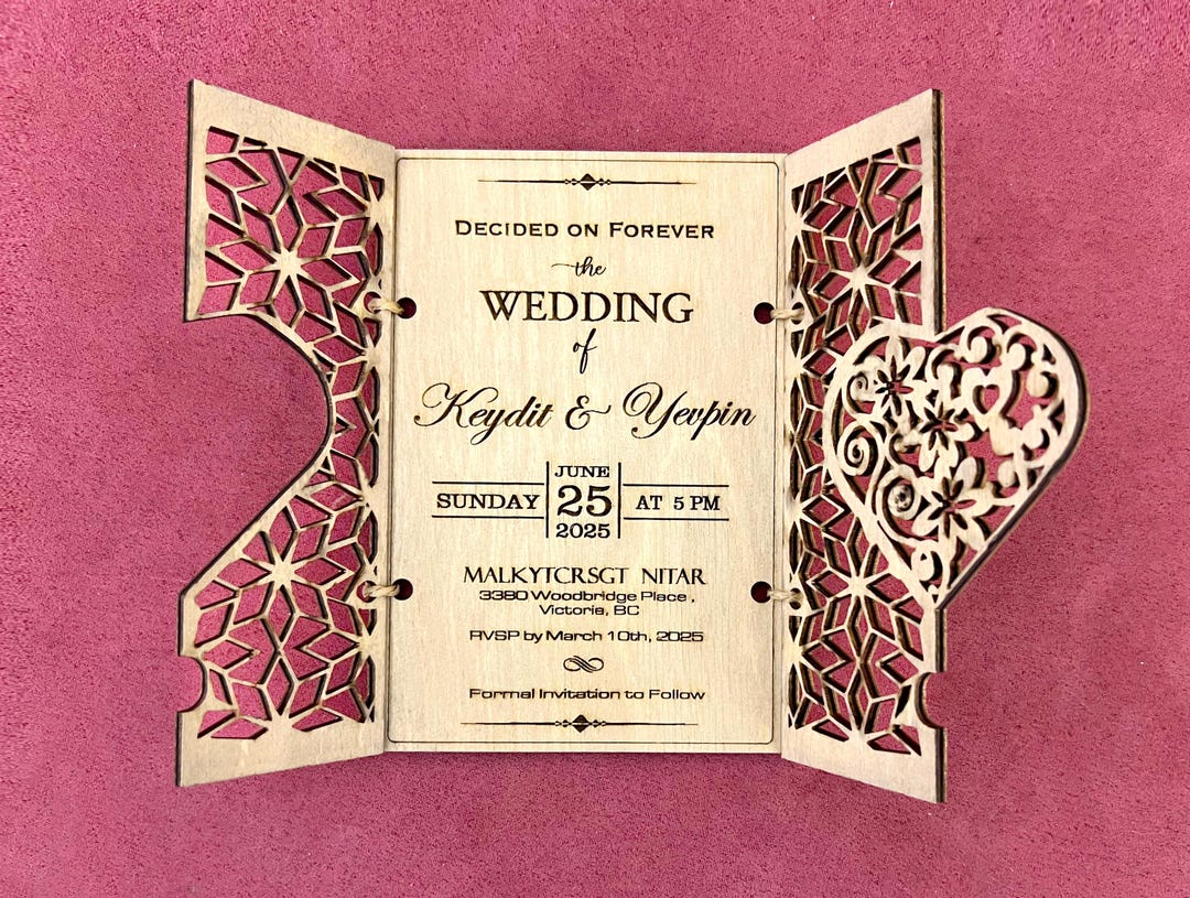 Personalized Wooden Invitations Wedding | Birthday| Anniversary ...