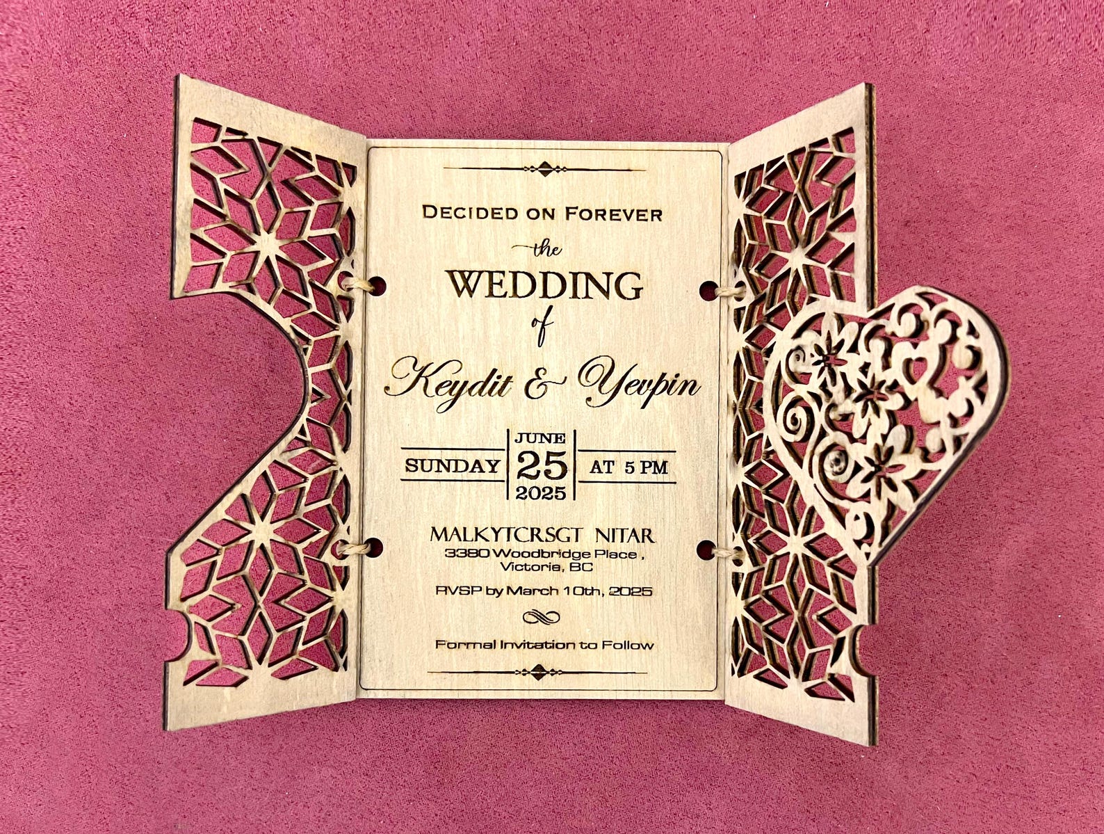 Personalized Wooden Invitations Wedding | Birthday| Anniversary ...