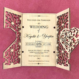 Personalized Wooden Invitations Wedding | Birthday| Anniversary ...