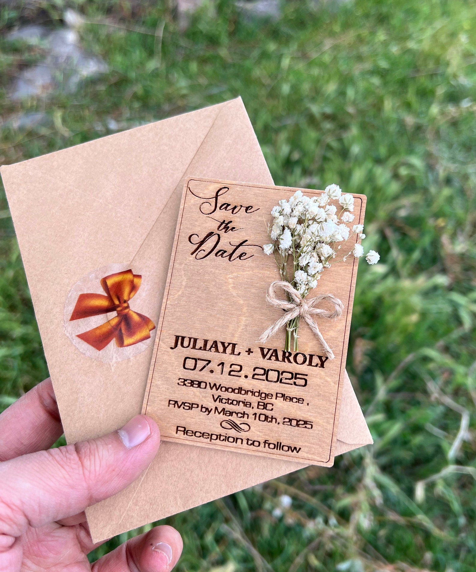Rustic Wooden Save the Date Magnet | Personalized Wedding Calendar ...